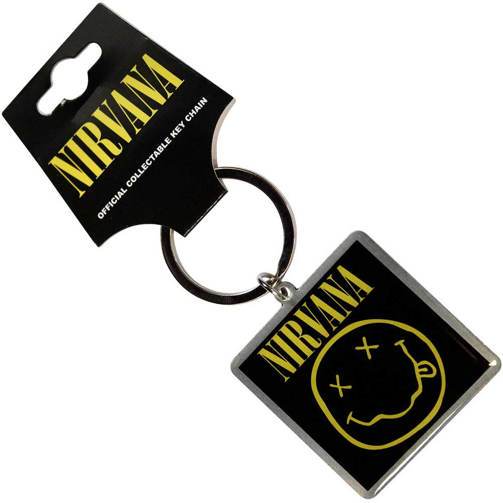 NIRVANA - Happy Face Photo Print Keyring – Cool-Merch