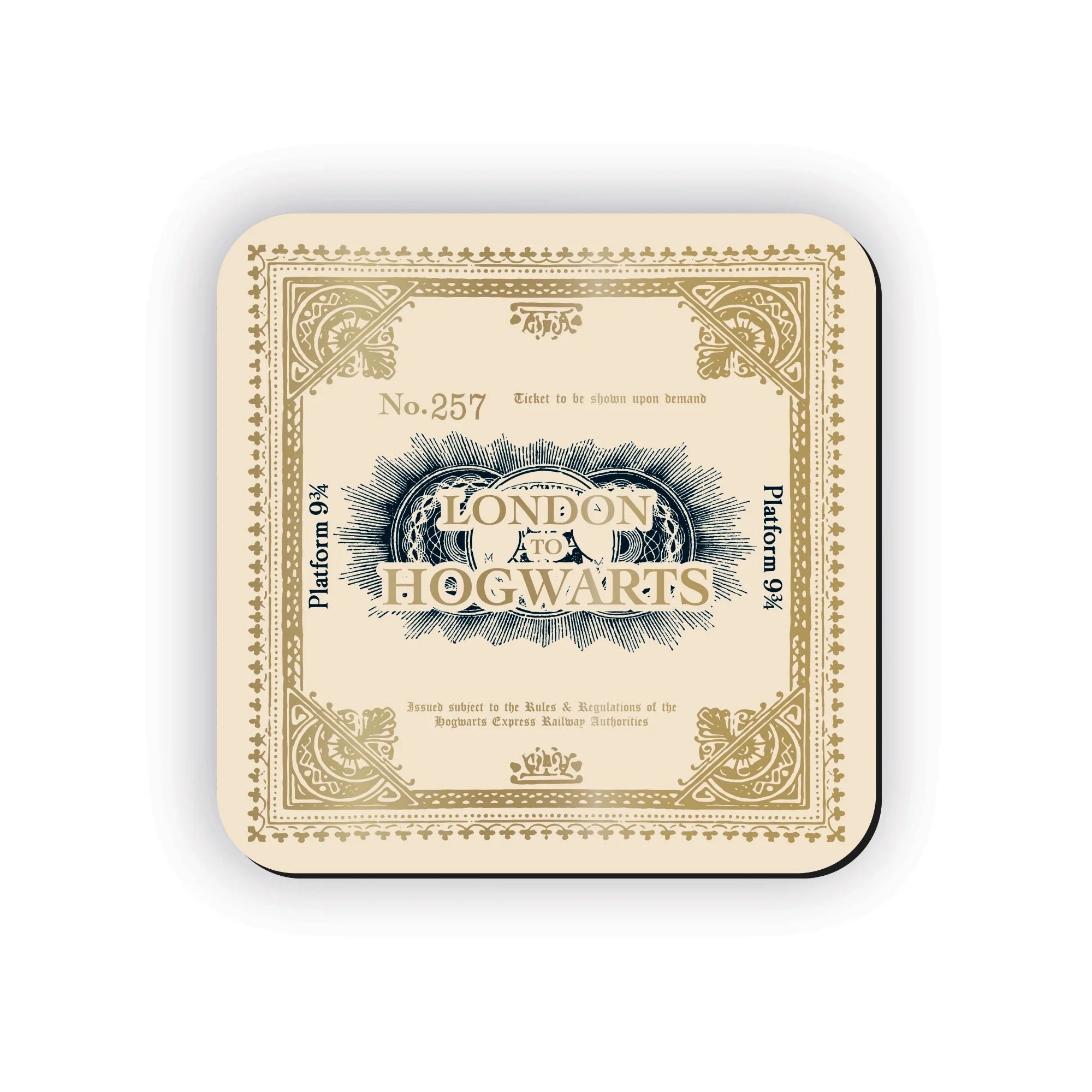 HARRY POTTER - London to Hogwarts Ticket Coaster – Cool-Merch