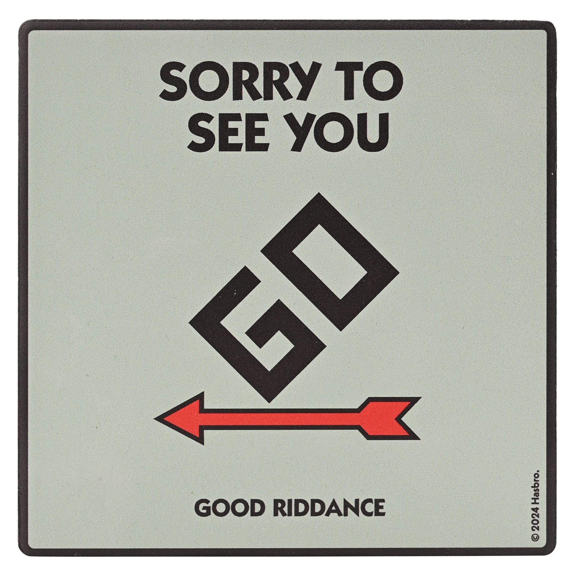 MONOPOLY - Sorry To See You Go Ceramic Coaster – Cool-Merch