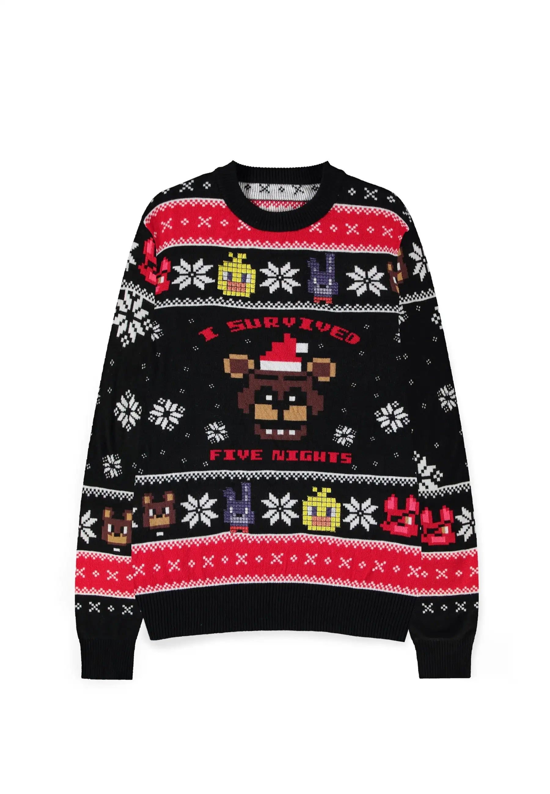 FIVE NIGHTS AT FREDDY'S - Survived Five Nights Knitted Christmas Jumpe ...