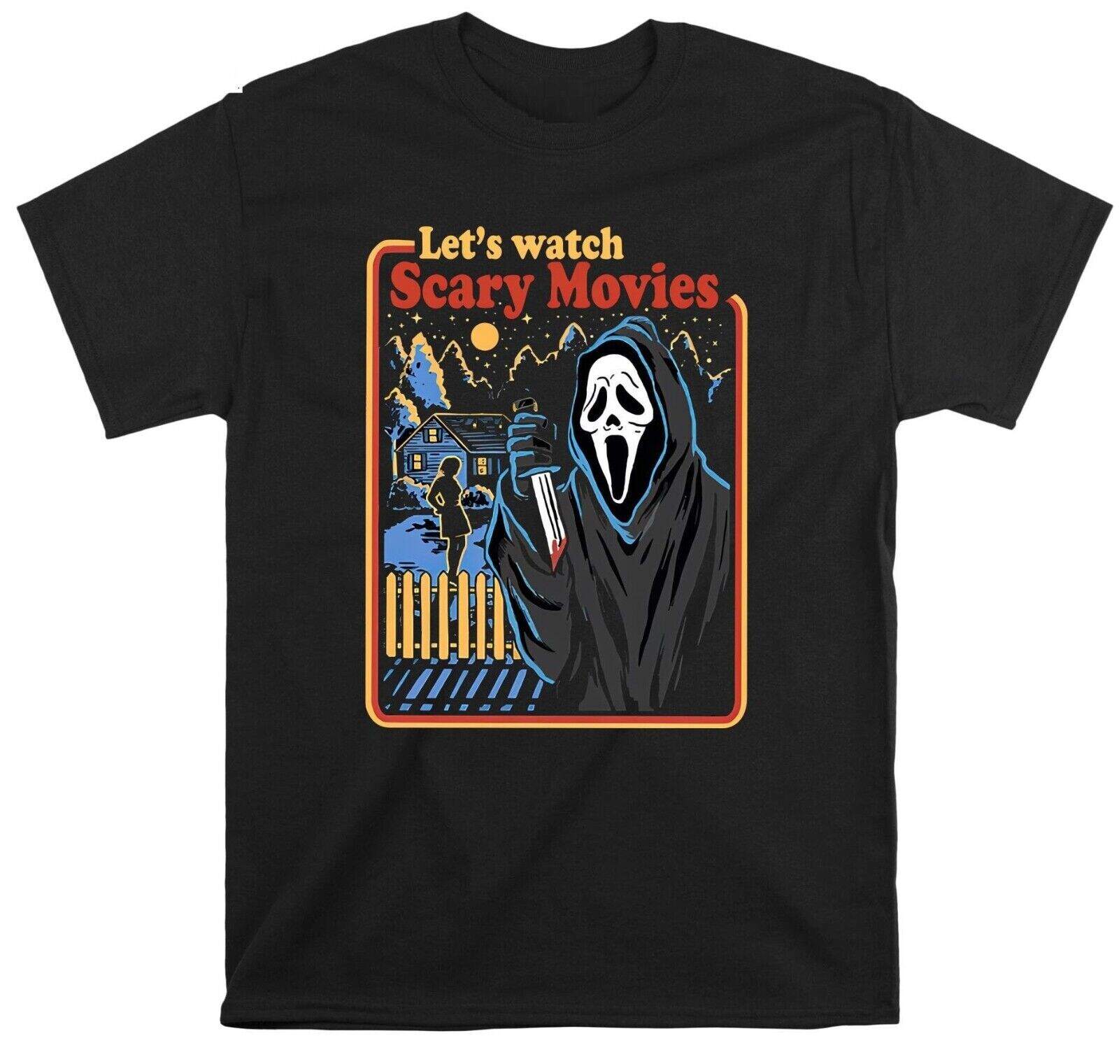 SCREAM - Ghost Face Let's Watch Scary Movies T-Shirt – Cool-Merch